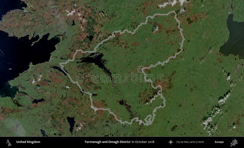 Fermanagh and Omagh District Outlined, United Kingdom. Sentinel ...