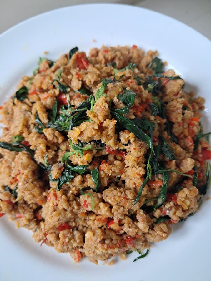 Oncom is Fermanted Cake Made from Soybean Sediment Stock Photo - Image ...