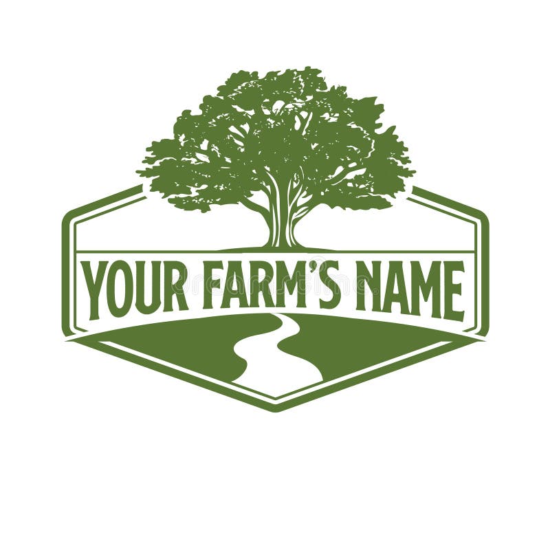 Ferme Avec Logo De Grange Silhouette Vectorielle Illustration de ...