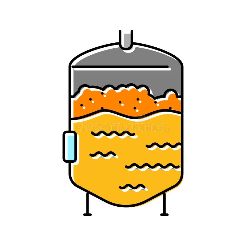 Fermentation Beer Production Color Icon Vector Illustration Stock ...