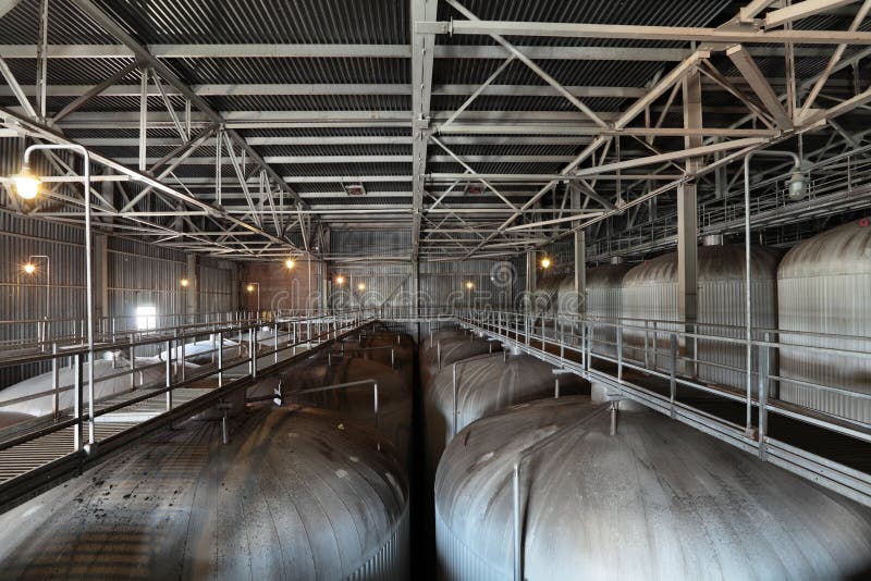 Steel Fermentation Vats on Brewer Factory Stock Image - Image of modern ...