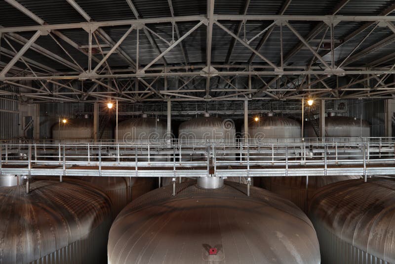 Steel Fermentation Vats on Brewer Factory Stock Image - Image of modern ...