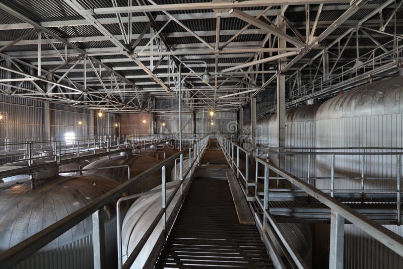 Steel Fermentation Vats on Brewer Factory Stock Image - Image of modern ...