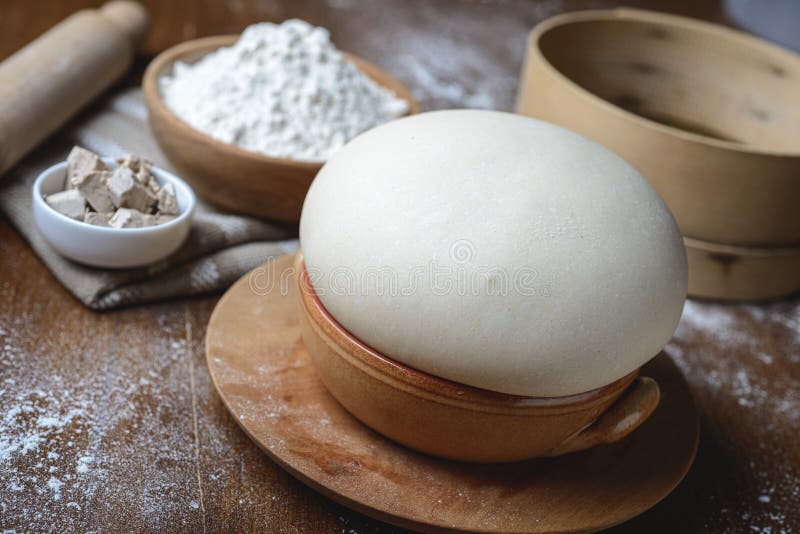 Leavened dough bread stock image. Image of techniques - 255265177