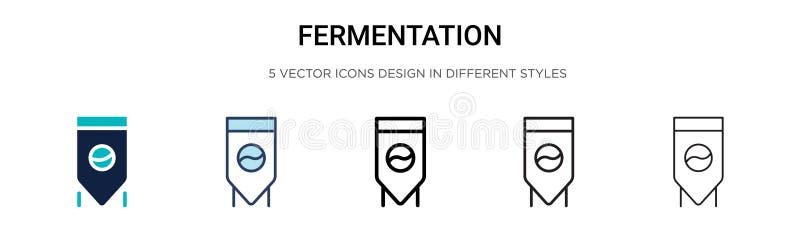 Fermentation Outline Vector Icon. Thin Line Black Fermentation Icon ...