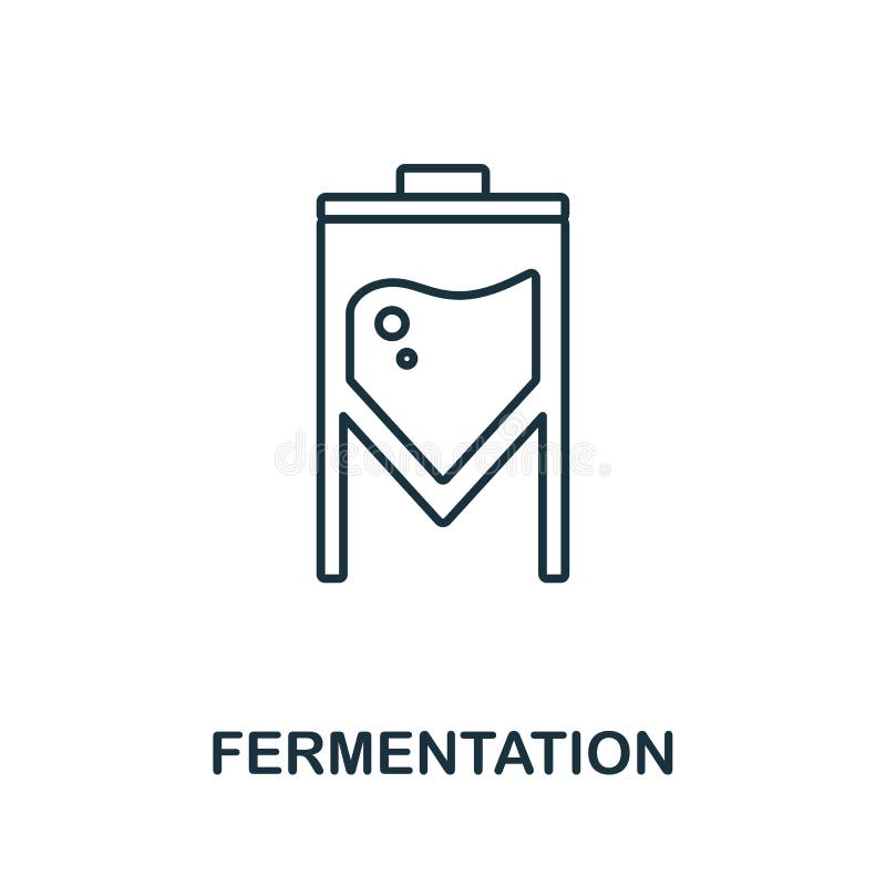 Fermentation Icon. Line Element from Bioengineering Collection. Linear Fermentation Icon Sign ...