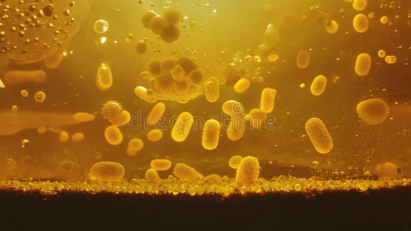 Fermentation Process with Bacteria Consuming Sugars, Highlighted by ...