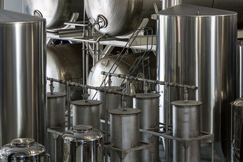 Fermentation Tanks in a Distillery Stock Image - Image of nassau ...