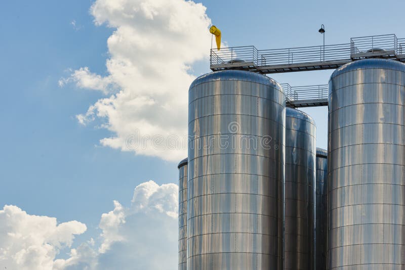 Fermentation Tanks. Part of the Beer Production Process Stock Image ...