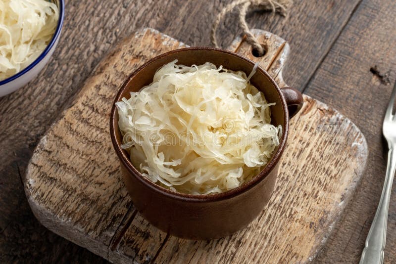 Fermented cabbage in a pot stock image. Image of plant - 178238951