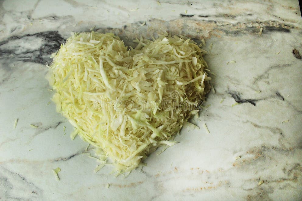 Fermented Cabbage. Shredded White Cabbage Stock Image - Image of ...