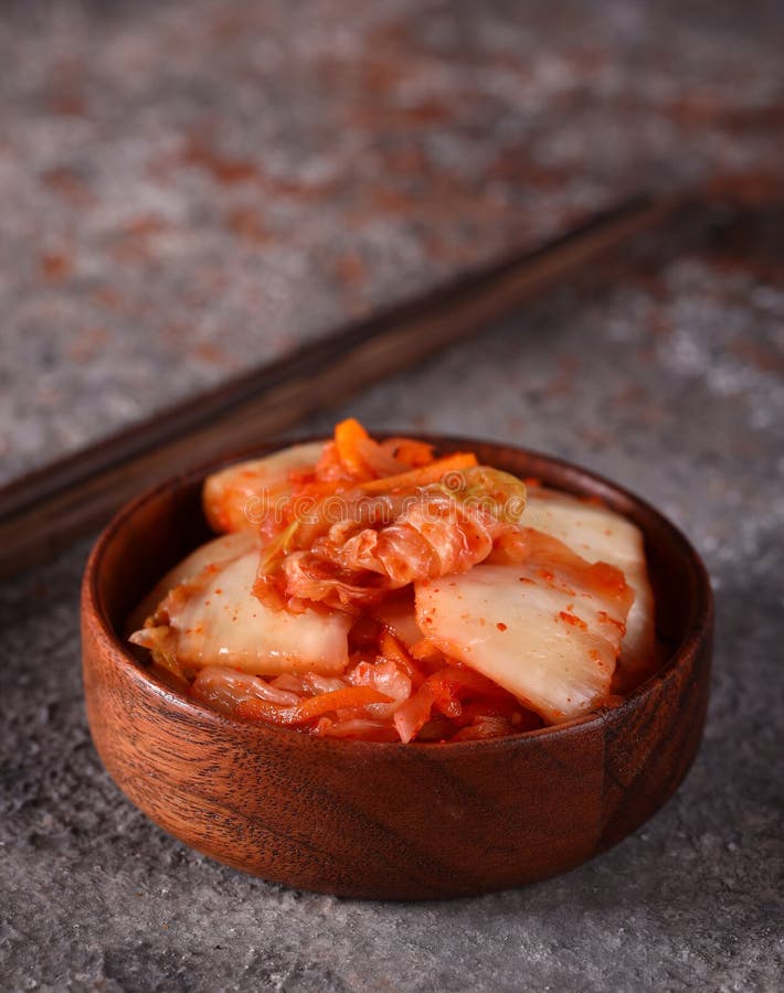 Fermented Korean Cabbage Kimchi Stock Photo - Image of cuisine, chili ...