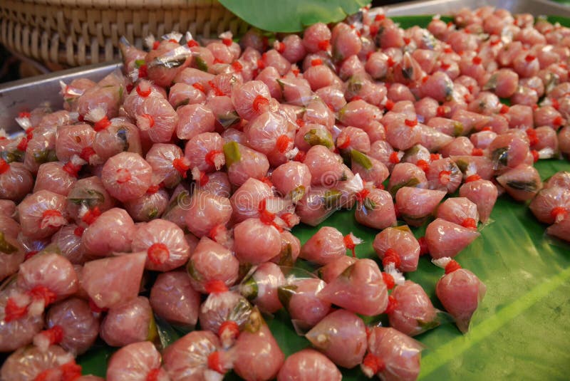 Fermented Pork Sausage stock image. Image of dessert - 282382837