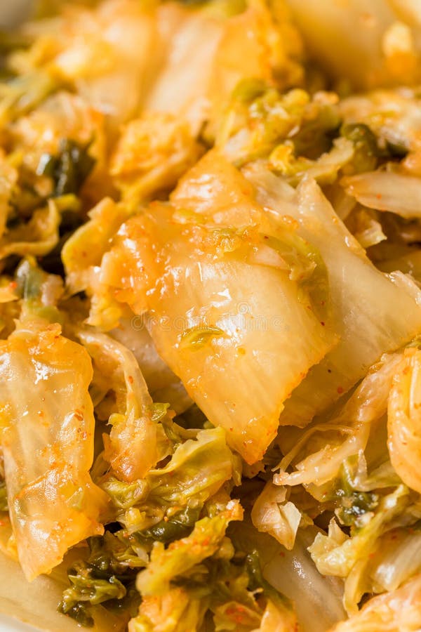 Fermented Preserved Korean Kimchi Stock Photo - Image of side, chili ...
