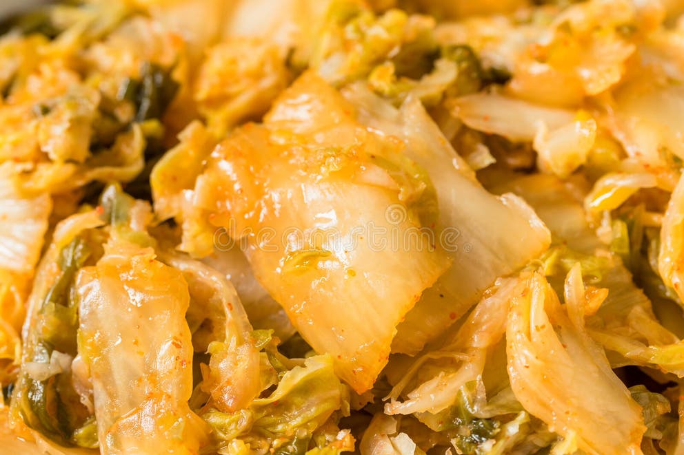 Fermented Preserved Korean Kimchi Stock Photo - Image of radish, meal ...