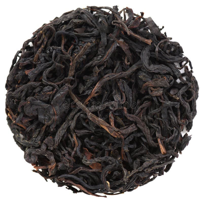 Fermented Purple Black Tea Isolated on White in Round Shape Stock Photo ...