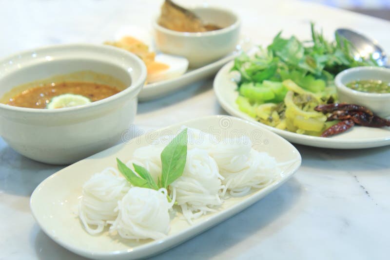 Fermented Rice Flour Noodles Stock Image - Image of delicious, food ...