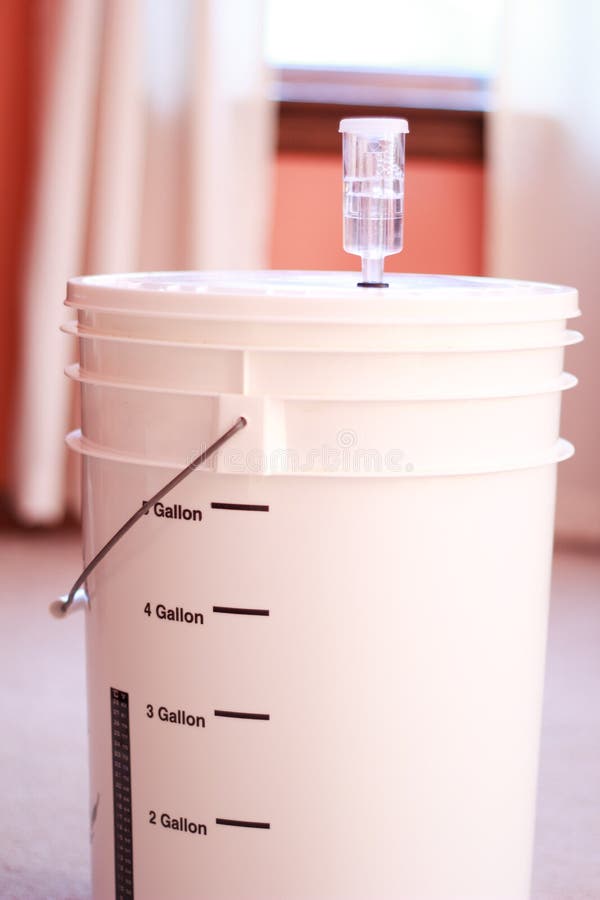 Fermenting Bucket for Home Brewing Stock Image - Image of fermenter ...
