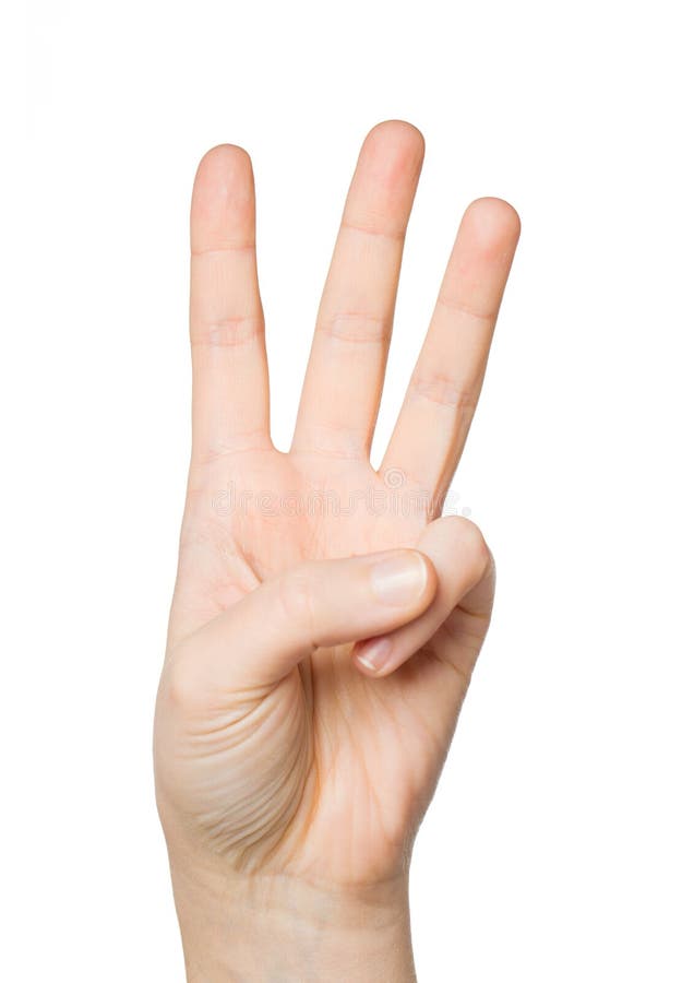 832 Signe De Trois Doigts Concept De Signe De Main Photos libres de ...