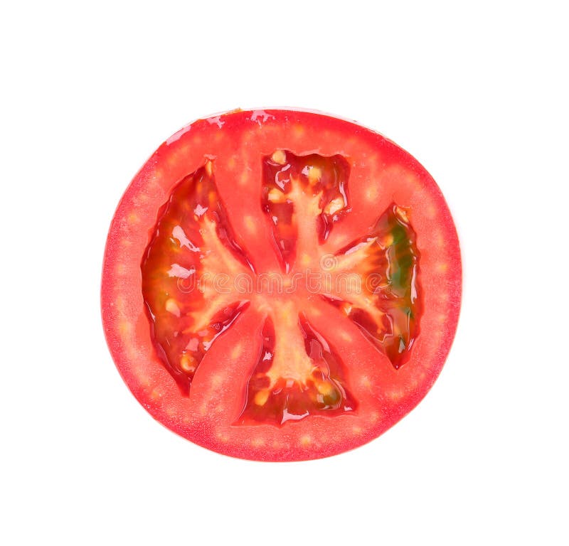 Fermez-vous De La Tranche De Tomate. Image stock - Image du baisse ...