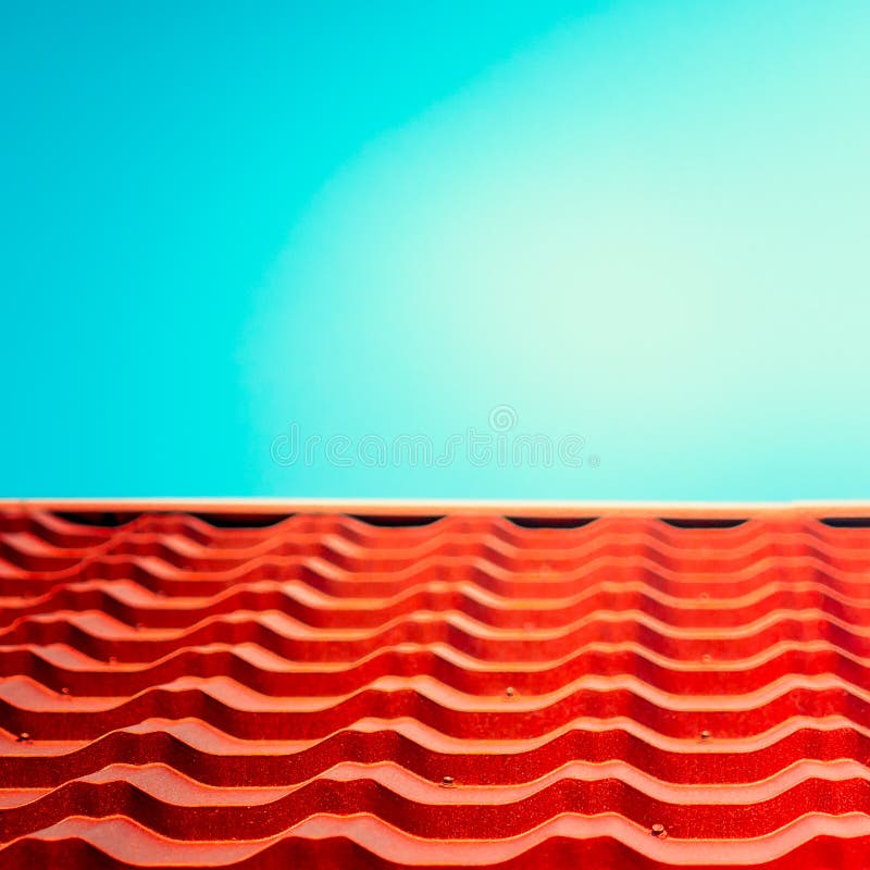 Fermez-vous De La Tuile Rouge De Texture De Toit Photo stock - Image du ...