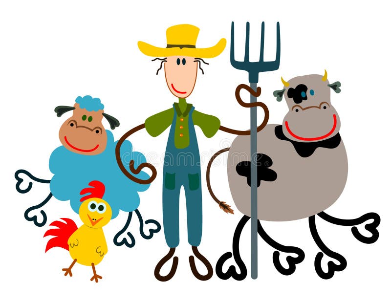 Fermier illustration stock. Illustration du masculin - 24007580