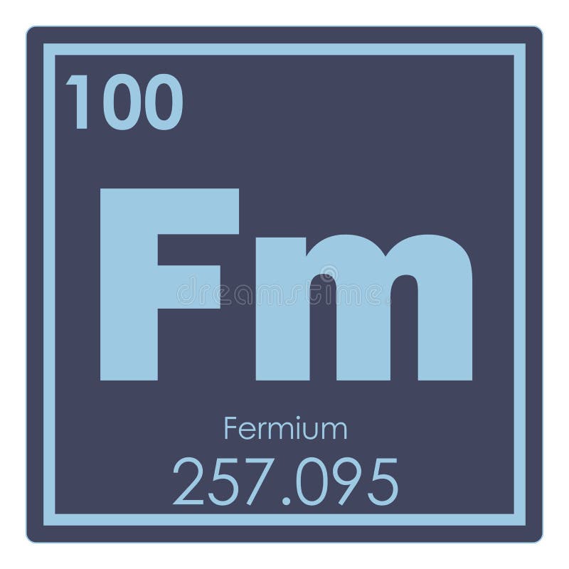 Fermium chemical element stock illustration. Illustration of element ...