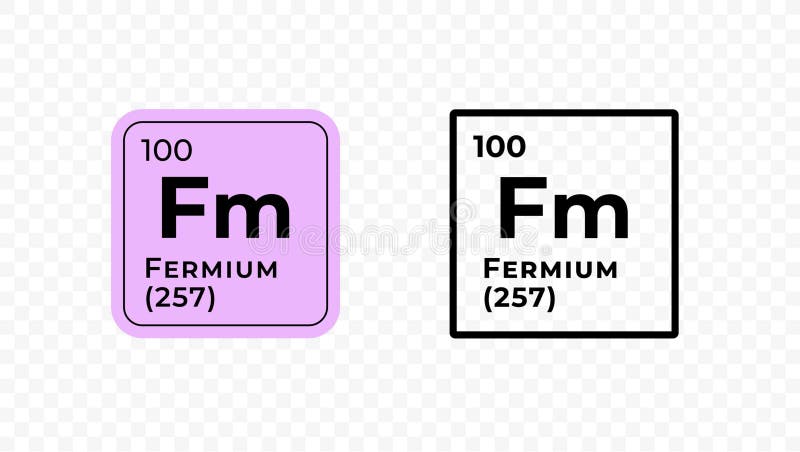 Fermium, Chemical Element of the Periodic Table Vector Stock Vector ...