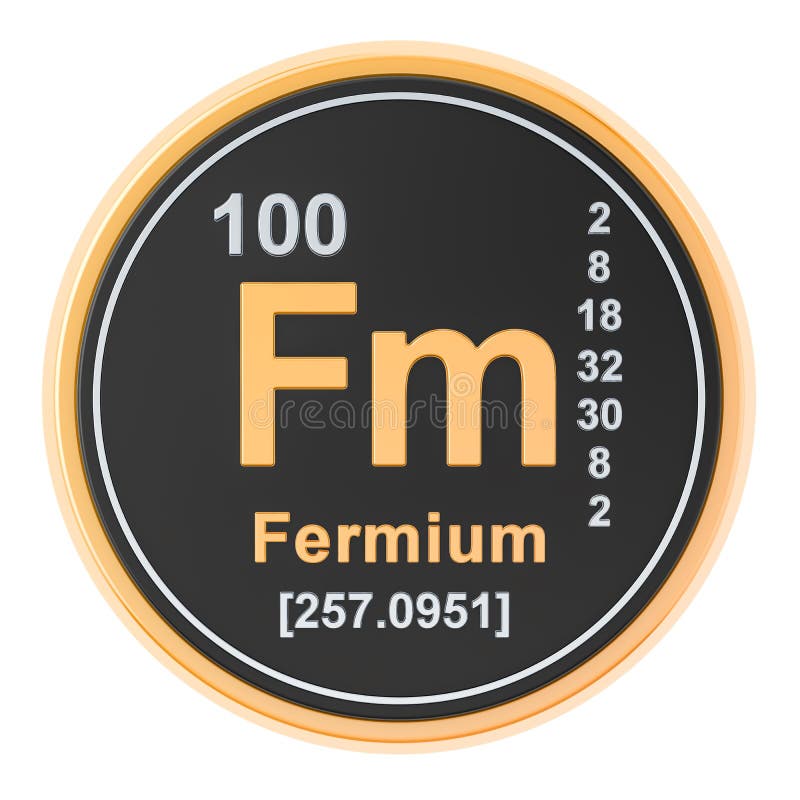 Periodic Table Element Fermium Icon. Stock Illustration - Illustration ...