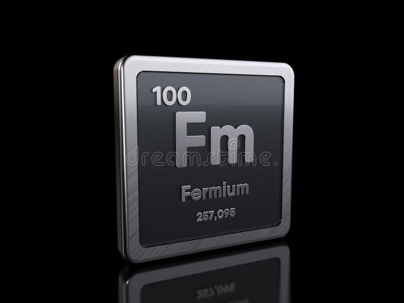 Fermium, Fm, Periodic Table Element Stock Illustration - Illustration ...