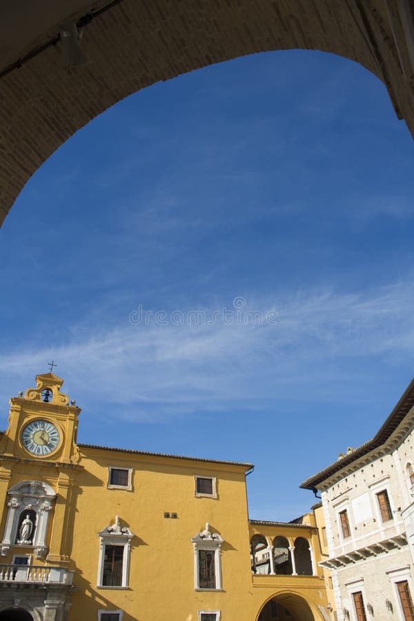 Fermo Marche Italy stock photo. Image of europe, square - 80880286