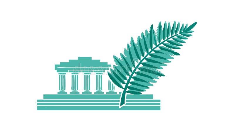 Fern on Classic Building, Wisdom, Enduring Knowledge, Vector Design ...