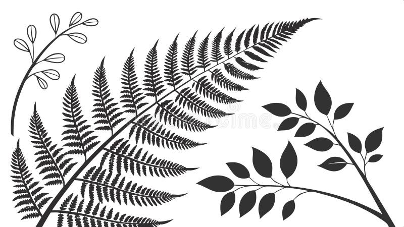 Fern Leaf Corner Frame Art. Corner Fern Frame Design, Nature Border and ...