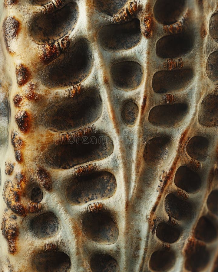 Fern Leaf Surface Texture with Fronds and Spores Hyperrealistic Image ...