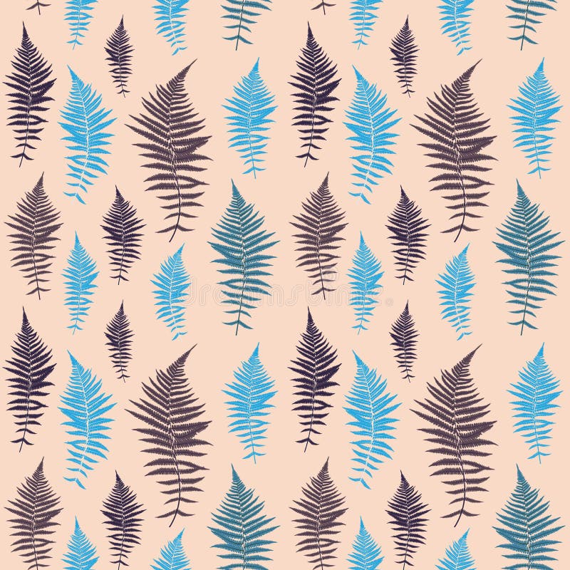 Fern Leaf Vector Fern Leaf Vector Seamless Pattern Background ...