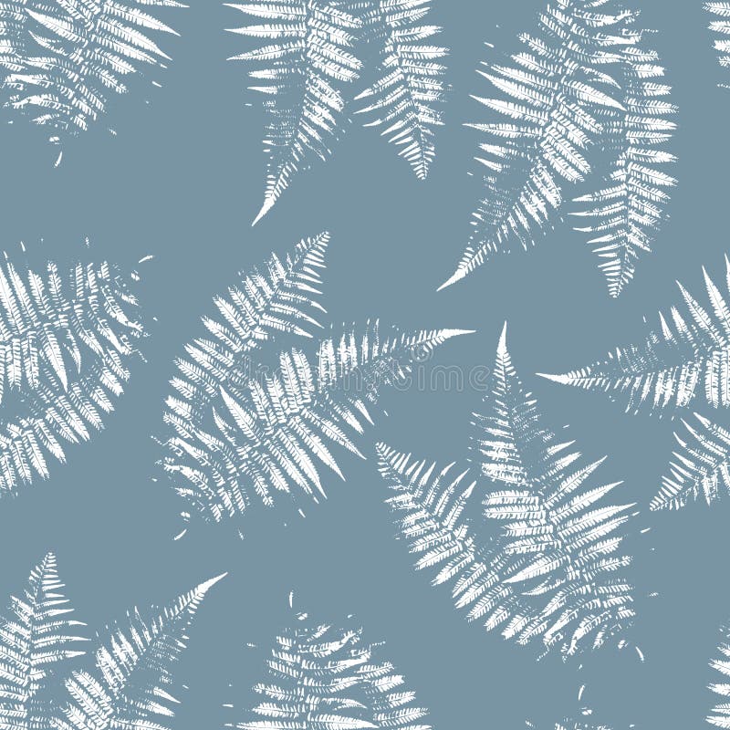 Fern Plant Leaf Seamless Pattern. Tropical Botanical Stock Vector ...
