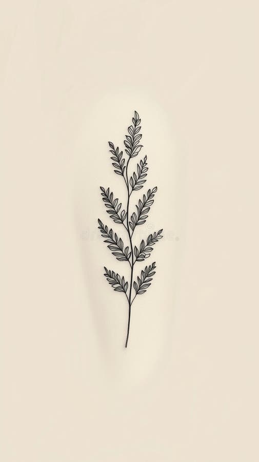 Fern Tattoo Design, Fine Line Tattoo Style, Simple and Clean Art, Fern ...