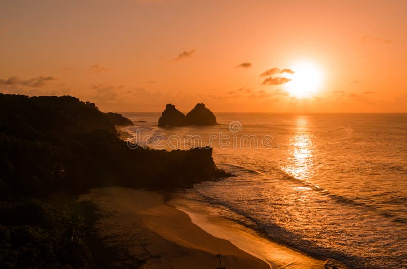 Fernando De Noronha Archipelago Located in Northeastern Brazil. Stock ...