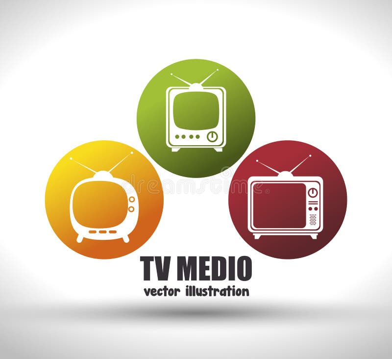 Fernseh-medio Design stock abbildung. Illustration von technologie ...