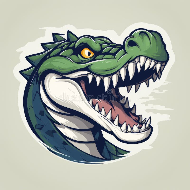 A Ferocious Alligator with Sharp Teeth Stock Illustration ...