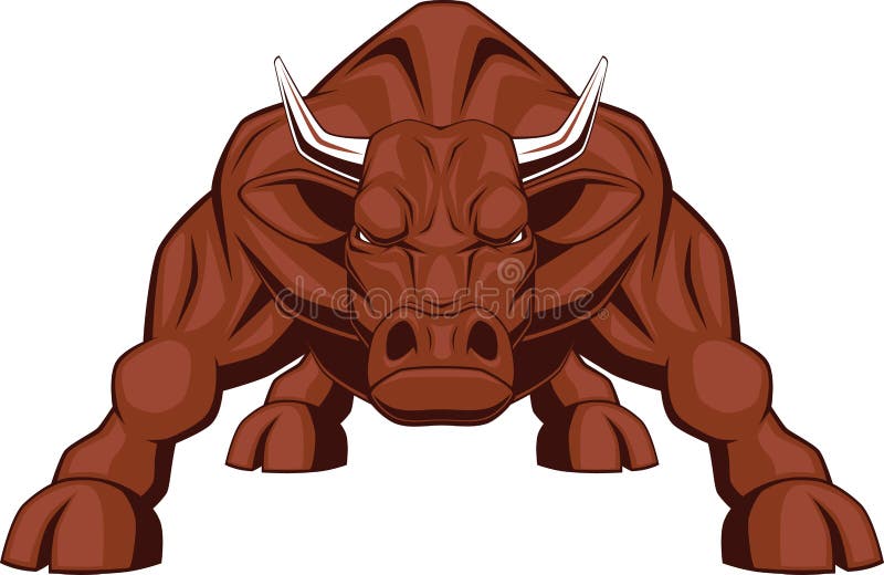 Angry bull stock vector. Illustration of bovine, side - 38378574