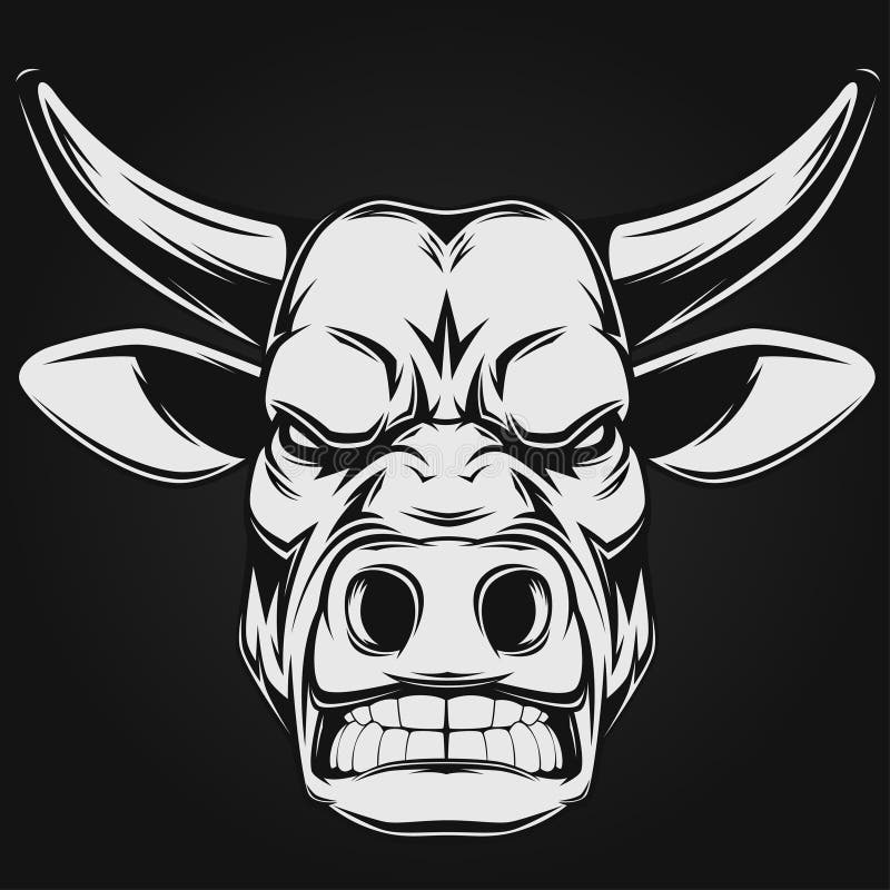 Ferocious bull attacks stock vector. Illustration of defense - 69139012