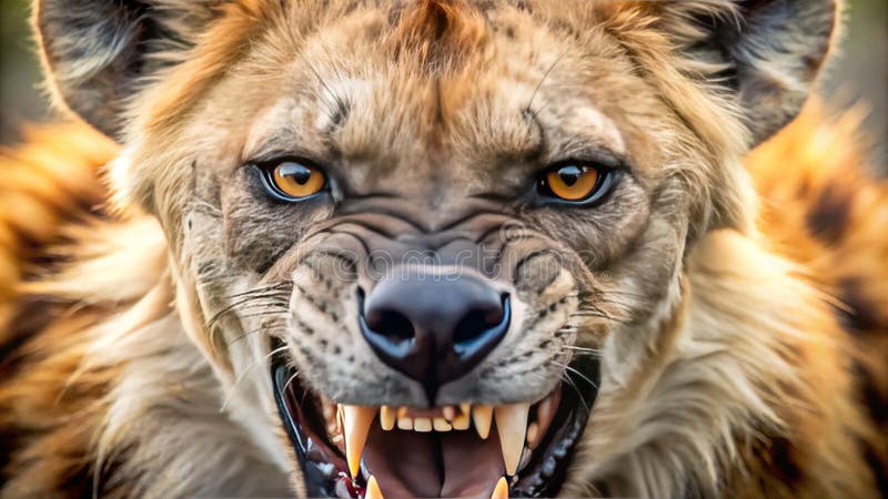 A Ferocious CloseUp Unveiling the Raw Power and Primal Aggression of a ...