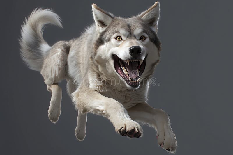 Ferocious Dog, Realistic 3d Render Stock Illustration - Illustration of ...