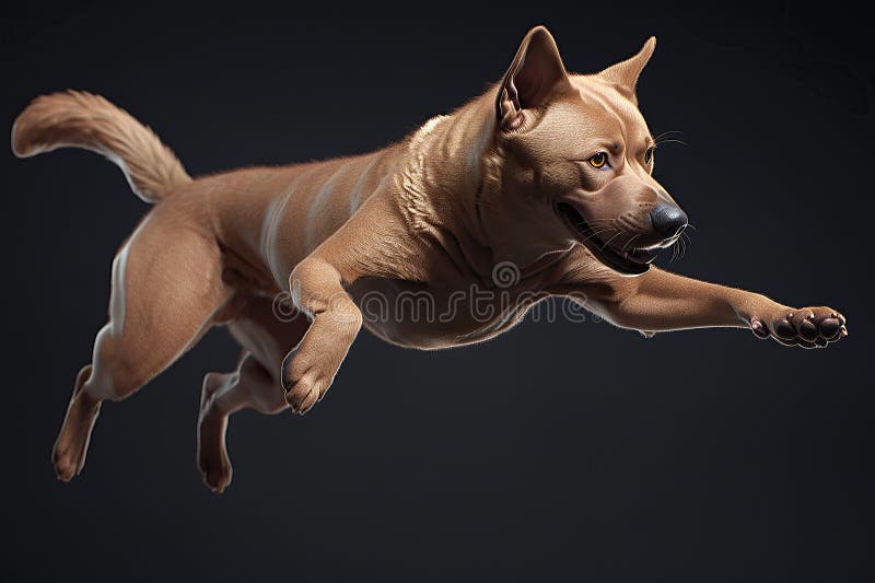Ferocious Dog, Realistic 3d Render Stock Illustration - Illustration of ...