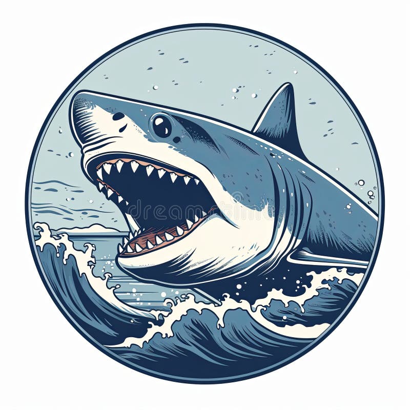 Shark Teeth Circle Frame Stock Illustrations – 10 Shark Teeth Circle ...