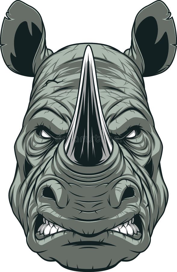 Strong rhinoceros stock vector. Illustration of exercise - 53760000
