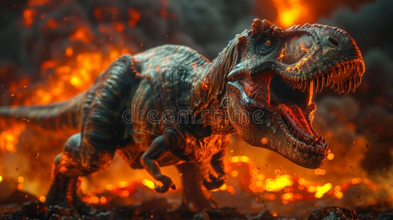 T Rex Dinosaur Volcano Stock Illustrations – 113 T Rex Dinosaur Volcano ...