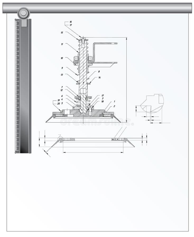 Parafuso. Ilustração Vetorial Para Desenho Técnico. Ilustração do Vetor ...