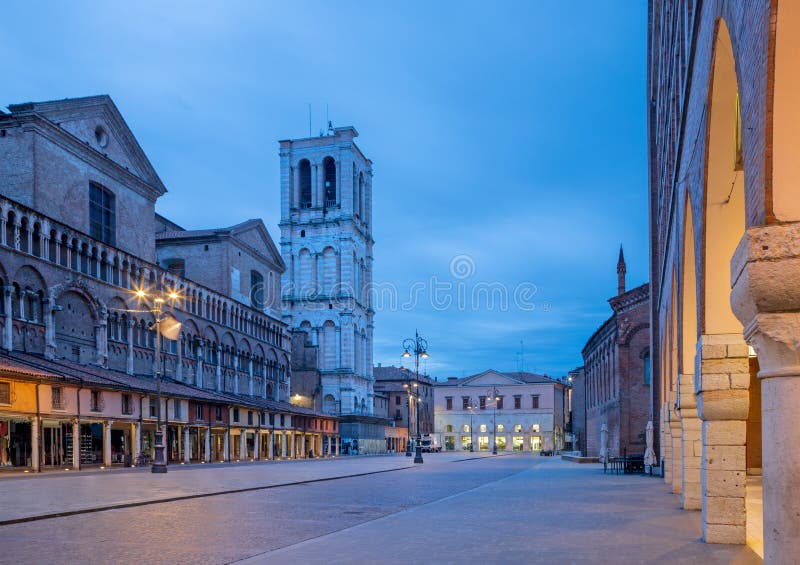 Ferrara - the Central Square of the Old City - Piazza Trento Trieste at ...
